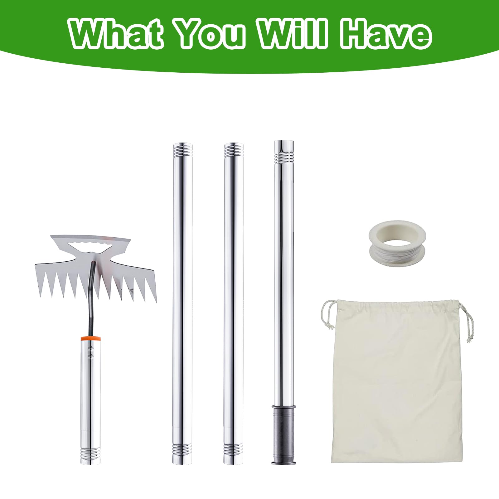 New Adjustable Uprooting Weeding Tool with Long Handle,11-Teeth Weed ...