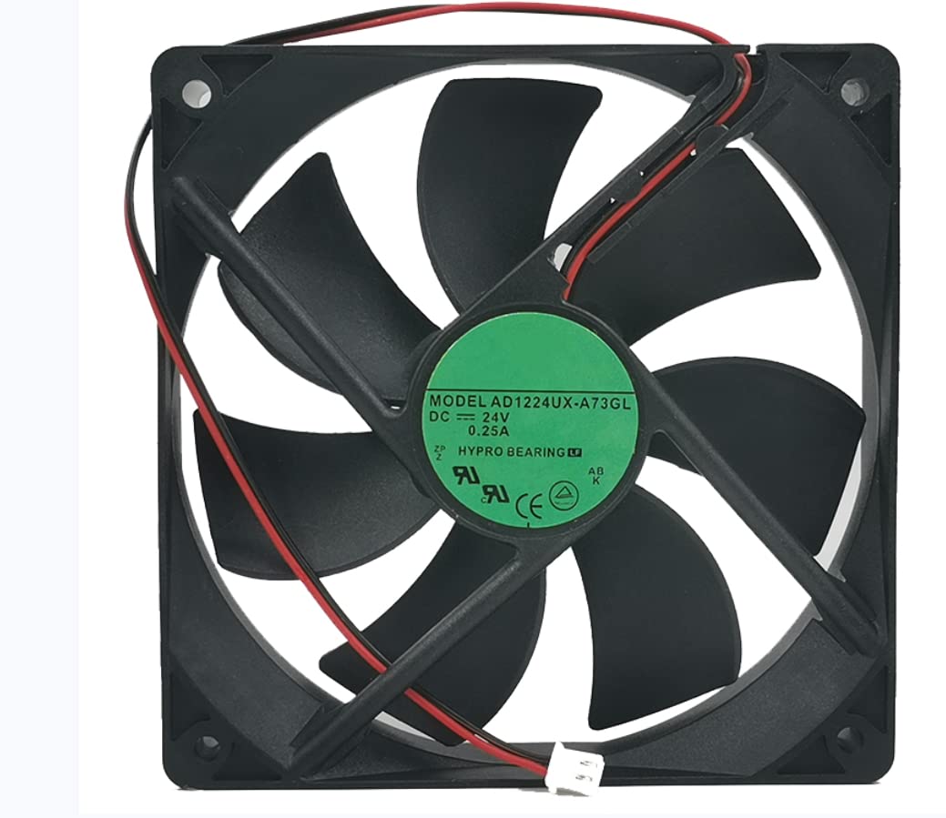 Amazon.com: AD1224UX-A73GL Fan, for 120X120X25MM 24V 0.25A 12025 2-Wire ...