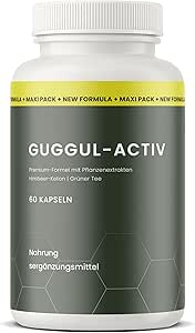 Guggul Activ Plant Extract Capsules, Raspberry Ketone and Green Tea, 60 ...