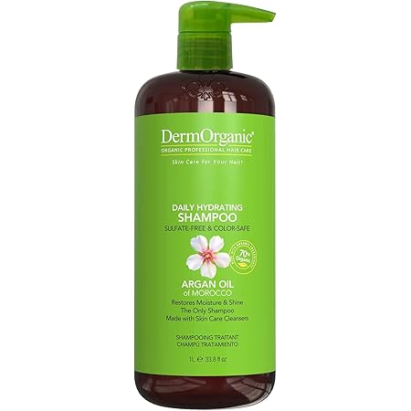 Amazon.com : DermOrganic Daily Hydrating Shampoo with Argan Oil ...