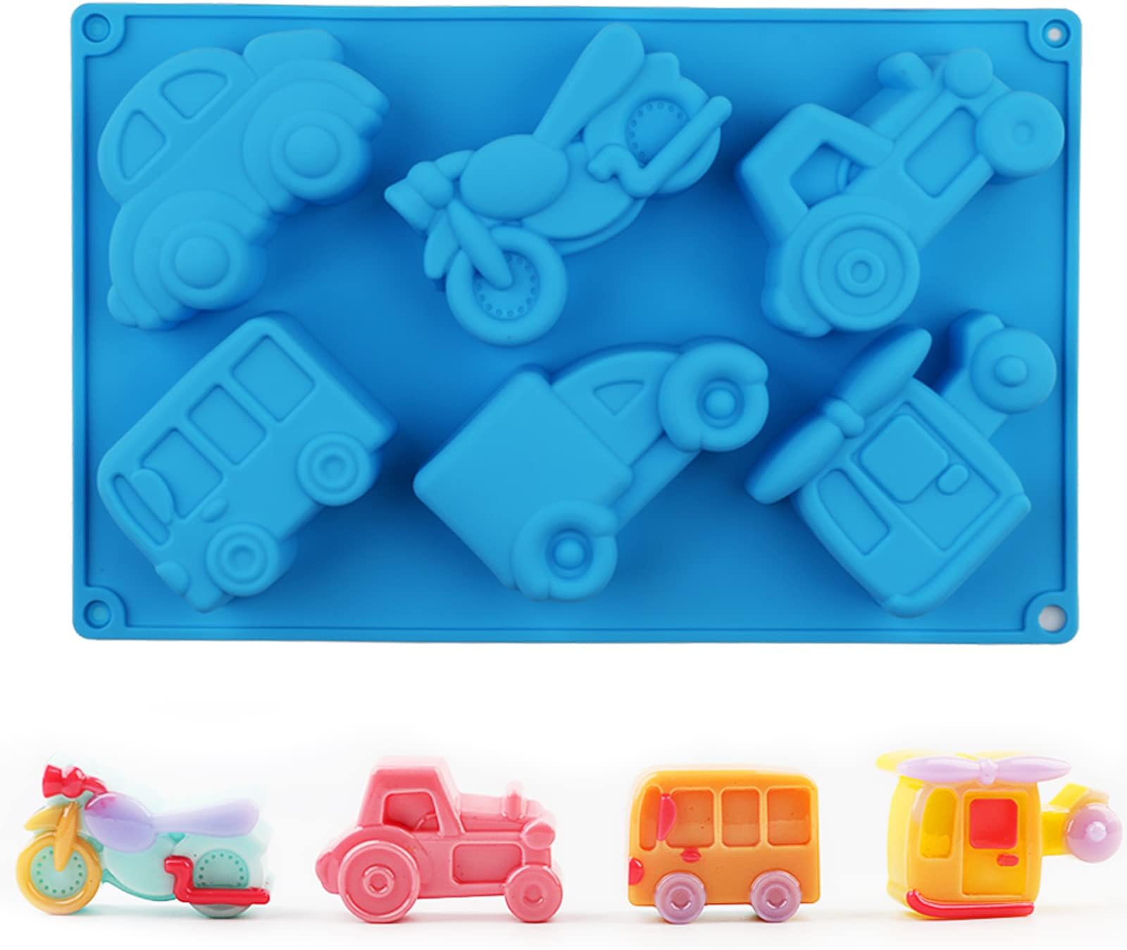 Amazon.com: Car Silicone Molds 3D Cars Shape Chocolate Candy Molds ...