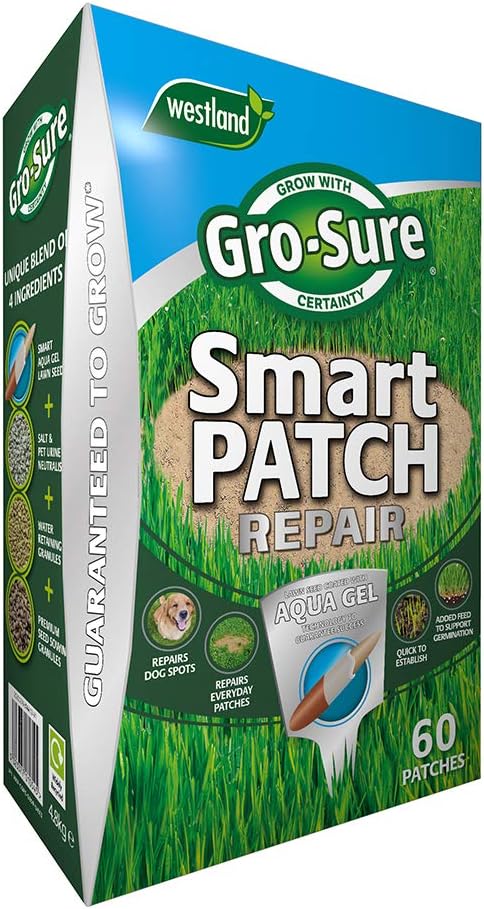 Gro-sure 20500265 Smart Lawn Repair 20 Patches +5 Free, Natural ...