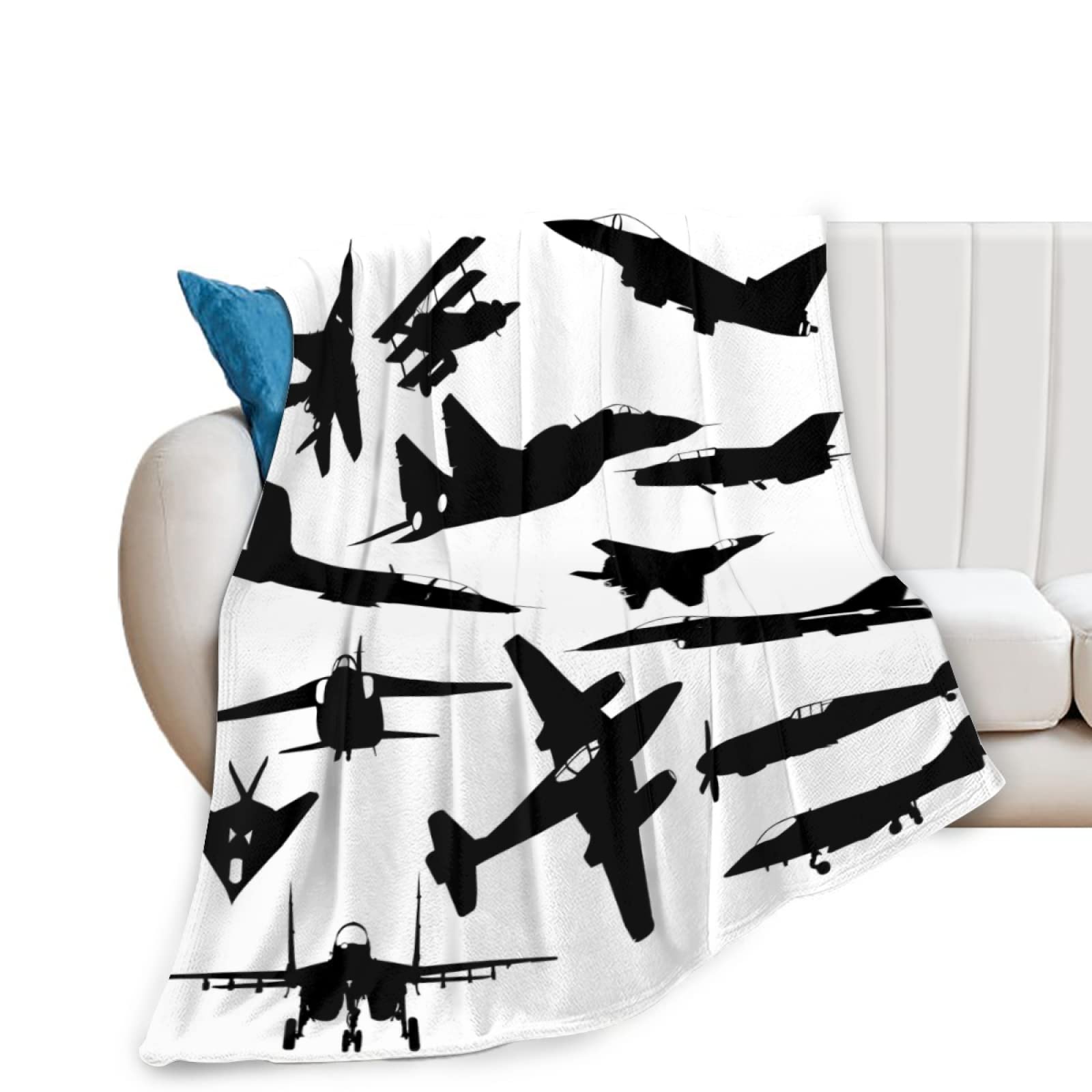 Amazon.com: Jet Fighter Airplane Soft Throw Blanket All Season ...