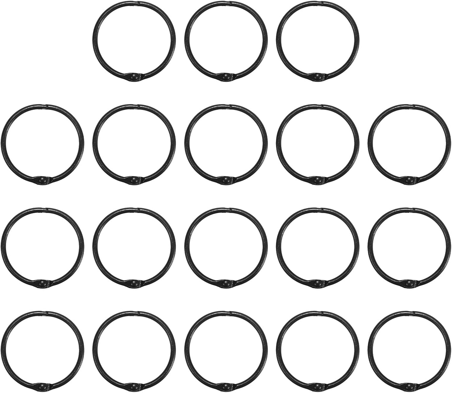 Amazon.com: PATIKIL 1.8 Inch Loose Leaf Binder Rings, 18 Pack 3mm Metal ...