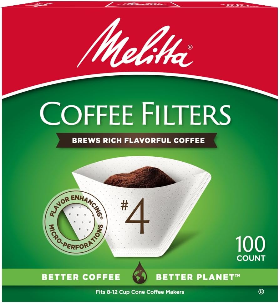 Amazon.com: Melitta #2 Cone Coffee Filters, Unbleached Natural Brown ...