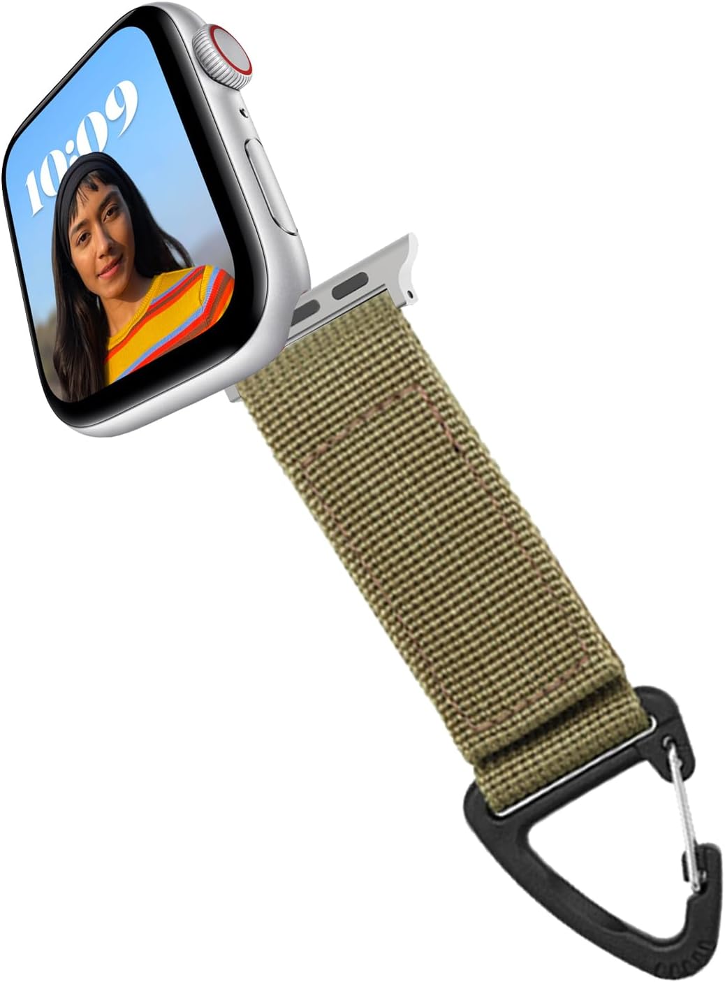 Nylon Strap Compatible with Apple Watch Fob Clip Holder Carabiner ...