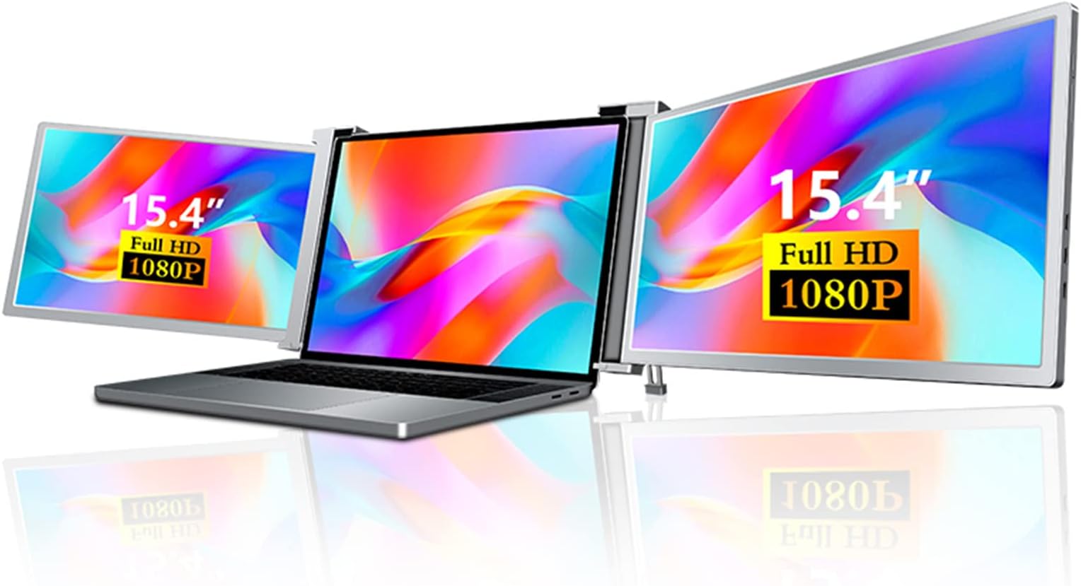 Zunate Triple Moniteur Portable pour Ordinateur Portable, écran IPS ...