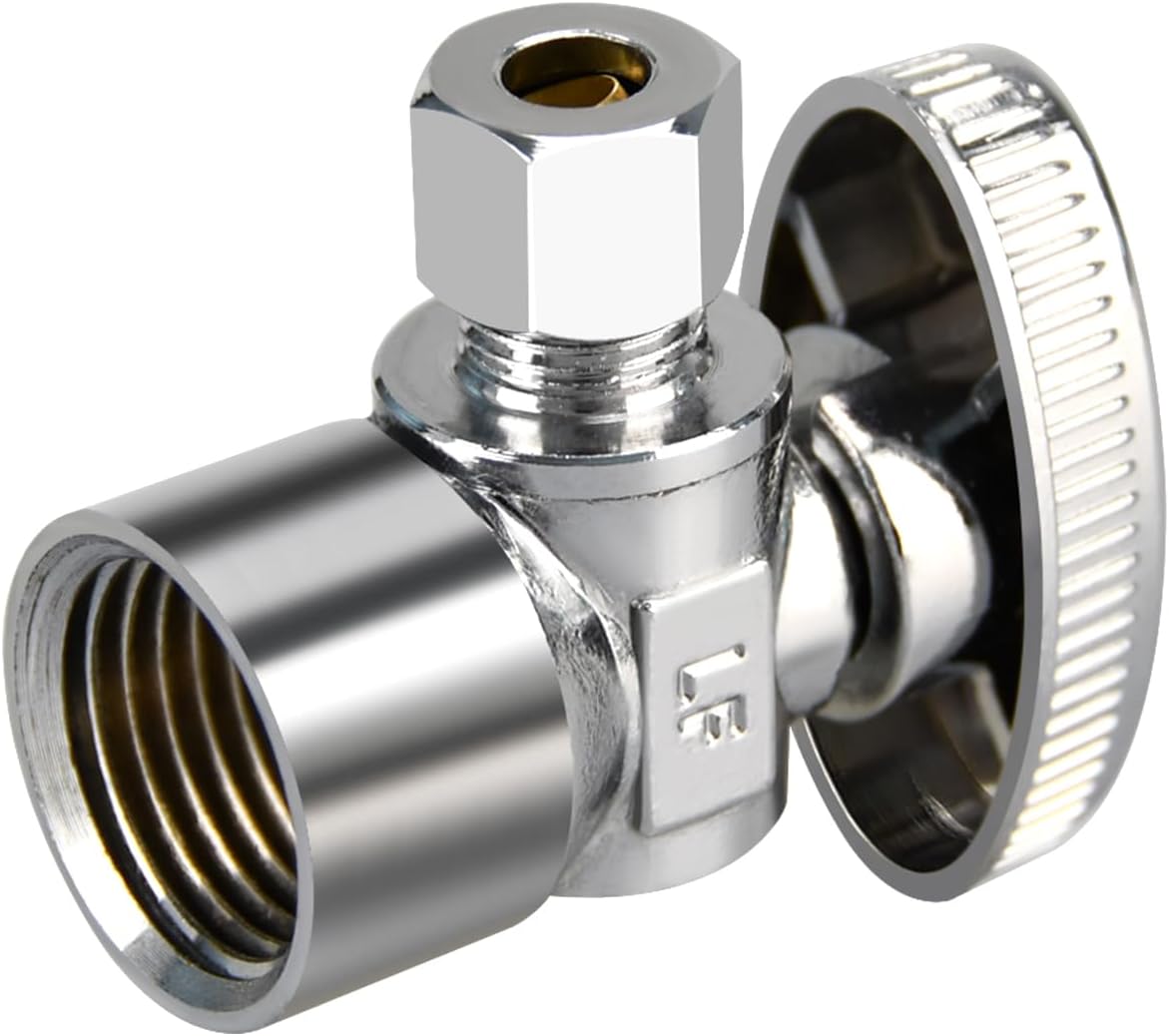 Stop Valves, 1/2" × 3/8" Angle Stop Valve, 1/2" FIP Angle Input, 3/8 ...