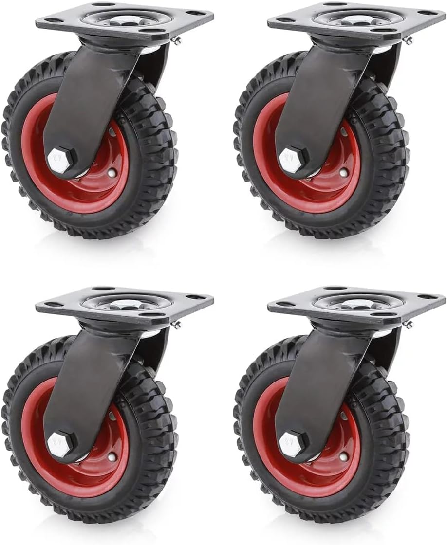 POWERTEC 17050-P4 Rueda industrial giratoria resistente 6-14 pulgadas ...