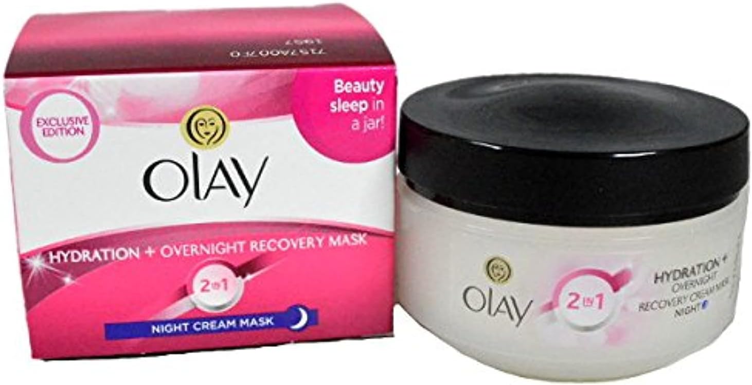 Olay Olay 2 In 1 Hydration + Overnight Recovery Mask 50ml x : Amazon.co ...