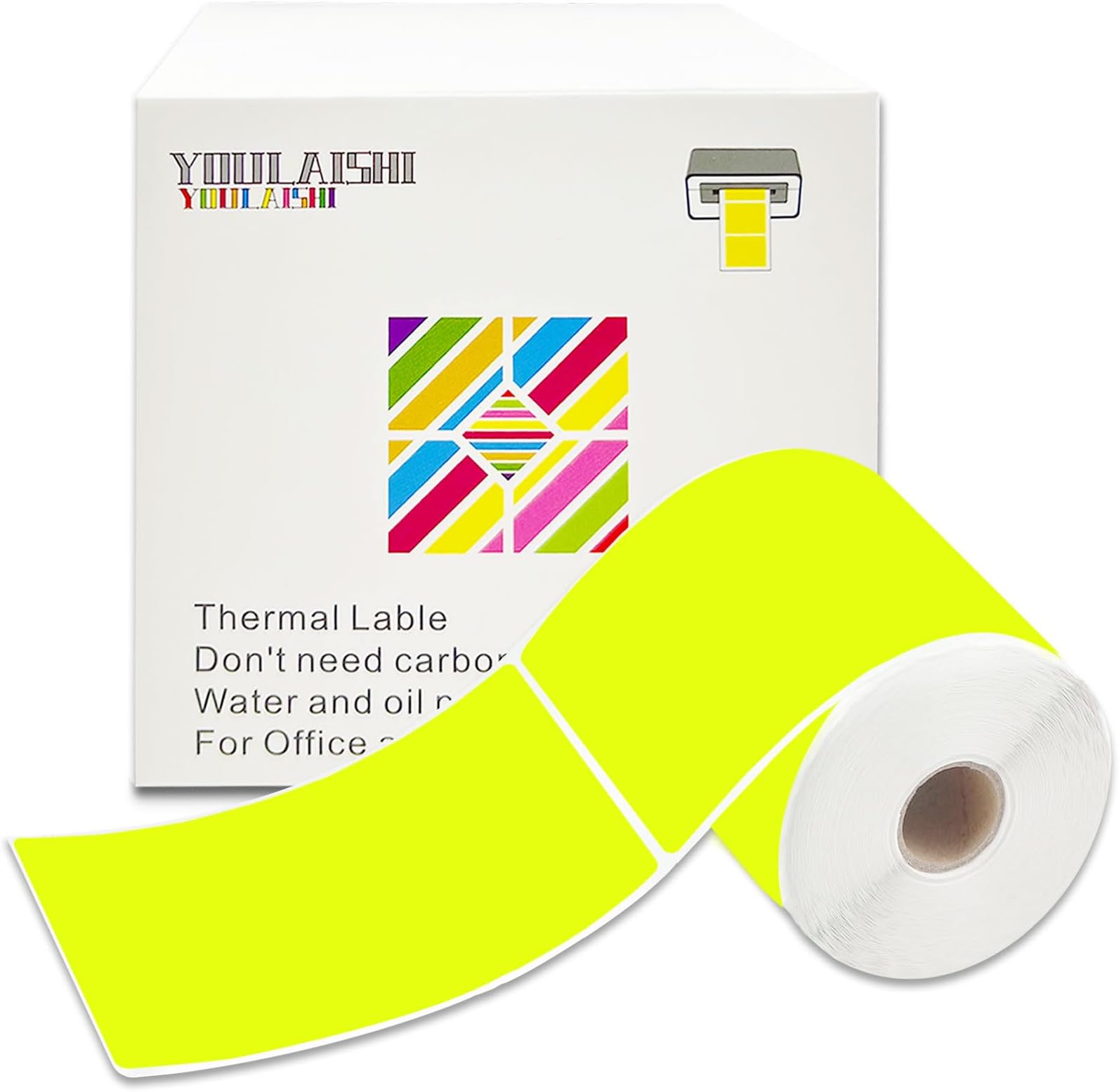 Amazon.com : YOULAISHI 3 X 5 Inch Printable Rectangle Color Coding ...