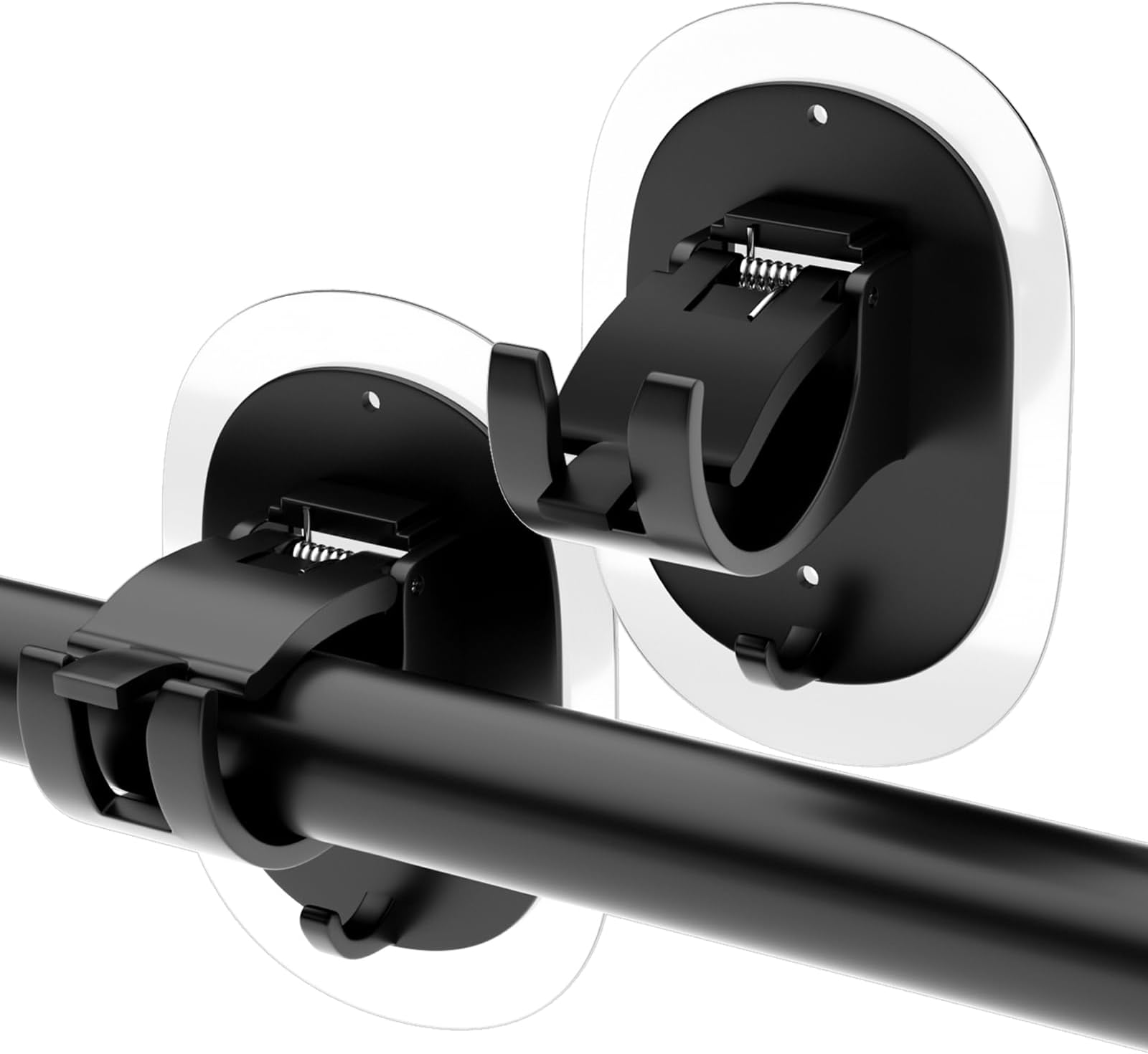 Amazon.com: Self Adhesive Curtain Rod Holder,Universal No Drilling ...