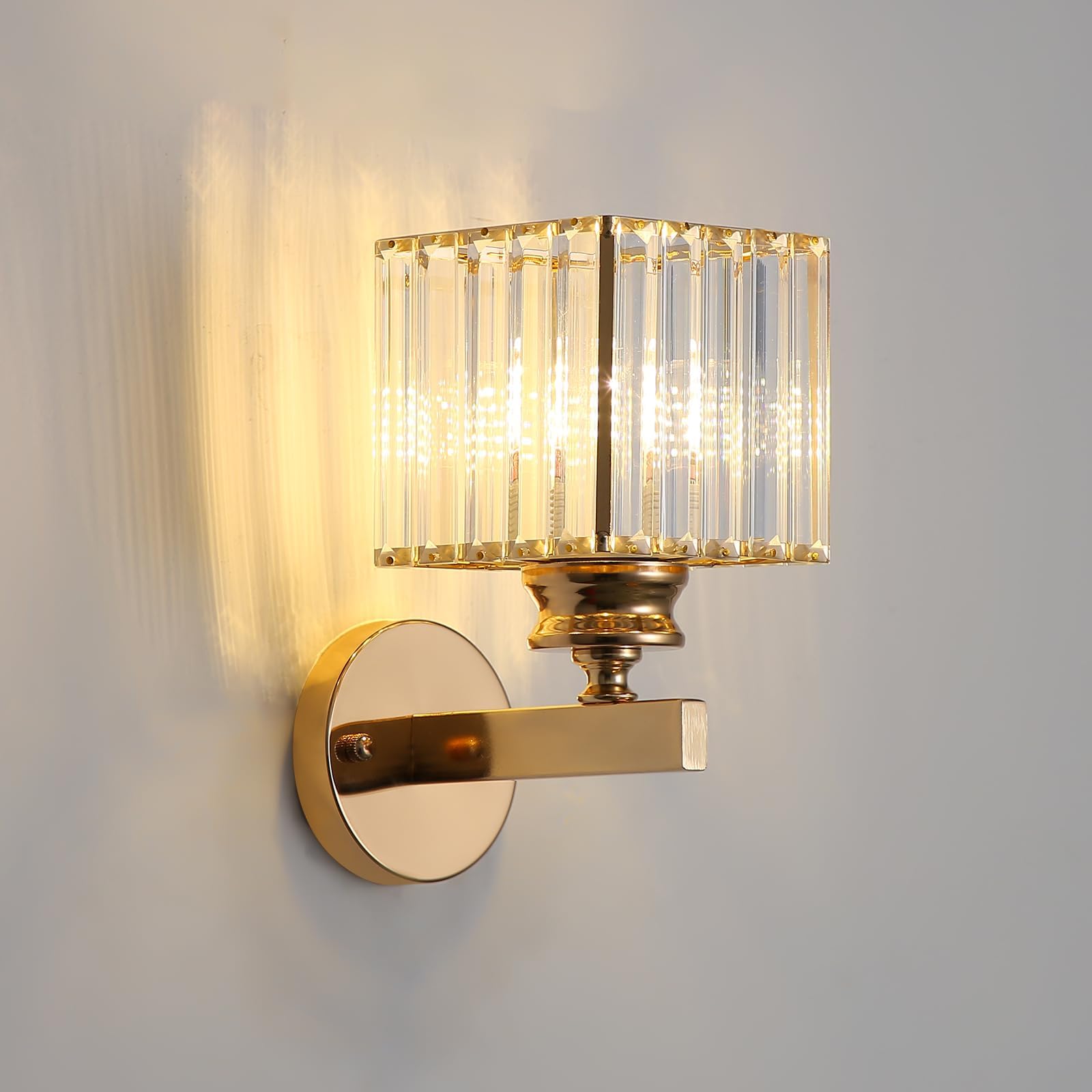 OURLOVEII Glas Wandleuchte Gold Innen Wandlampe mit schalter ...