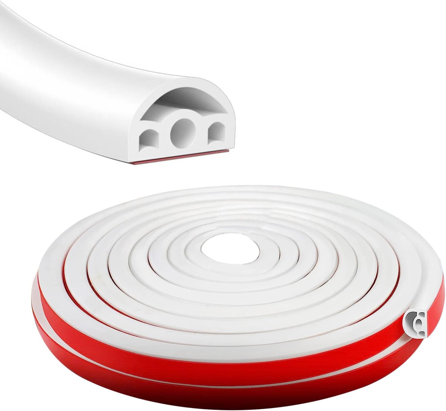 Silicone Weather Stripping Door Seal, Soundproof Self-Adhesive Backing ...