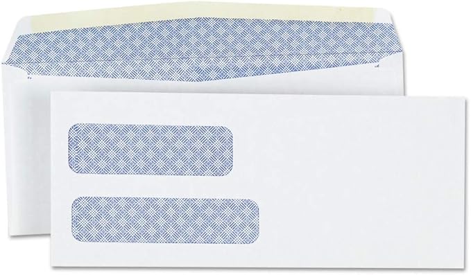 Amazon.com : Universal Double Window Check Envelope, #9, White, 500/Box ...