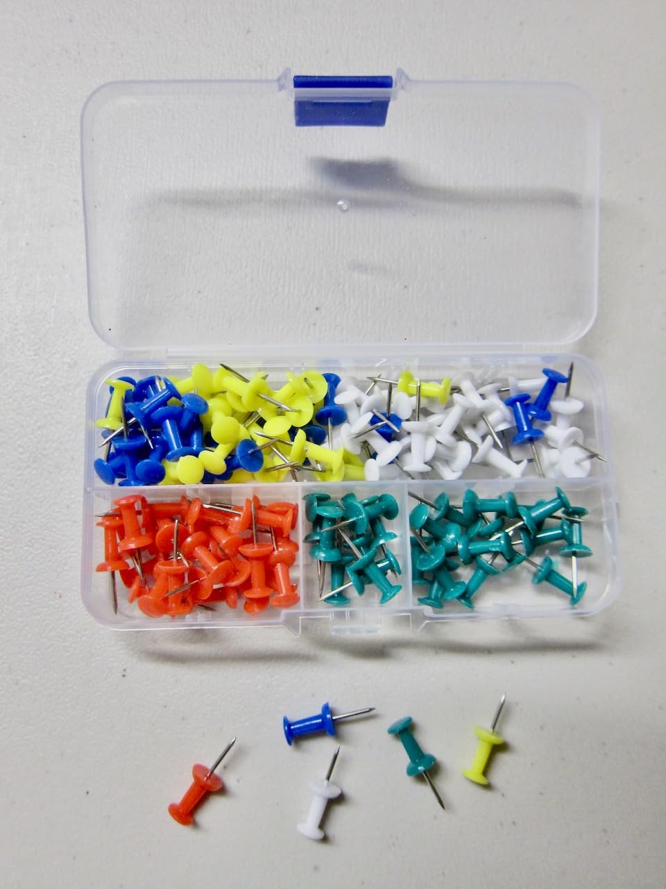 HXMJIED 120 Pcs Push Pins, Multi-Colored Thumb Tacks, Drawing Pins, Map ...