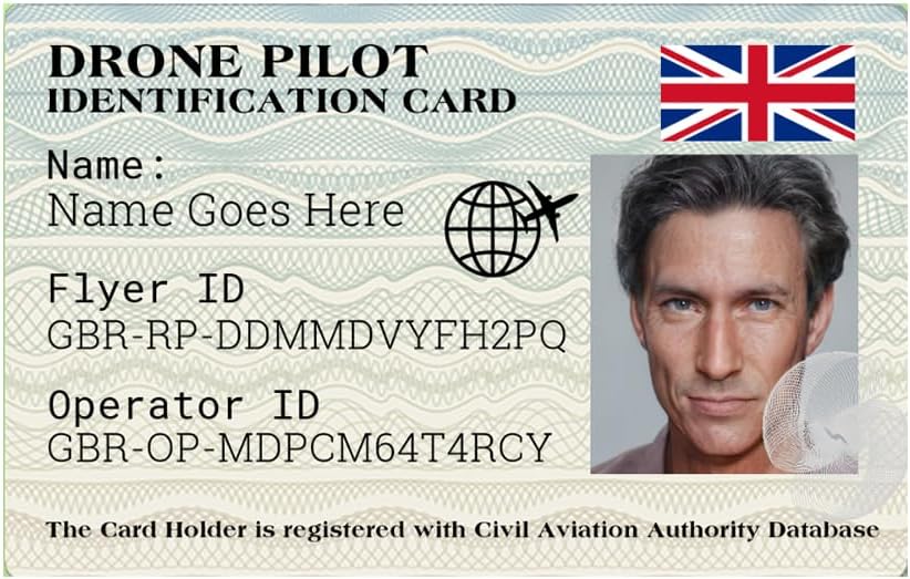 Drone Pilot Double Sided Photo ID Card, Personalised Identification ...
