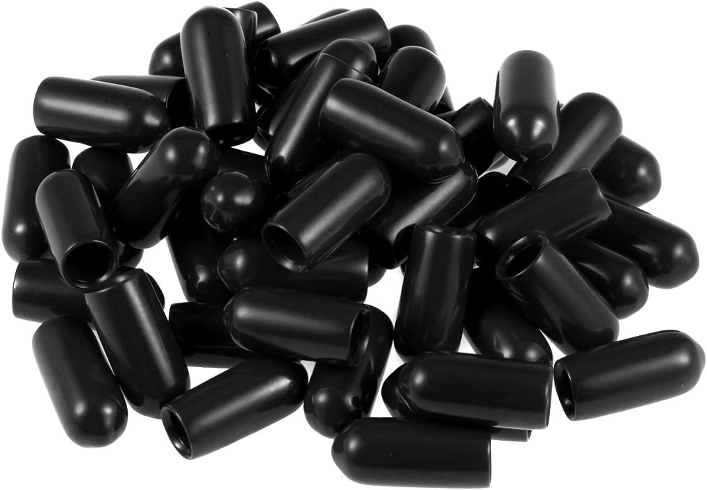 Amazon.com: uxcell 50pcs Rubber End Caps 6mm(1/4 inch) ID Vinyl Round ...