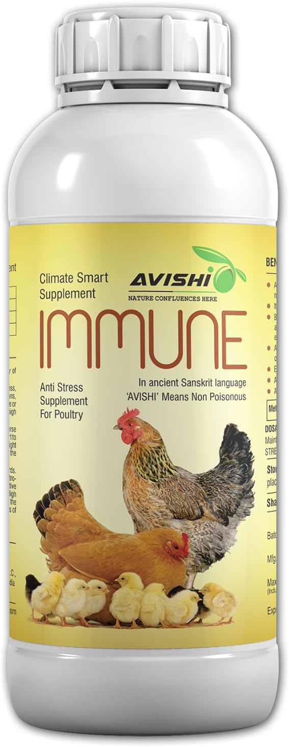 Avishi Immune for Poultry (500 ml) Immunity Booster Anti Stress Bio ...