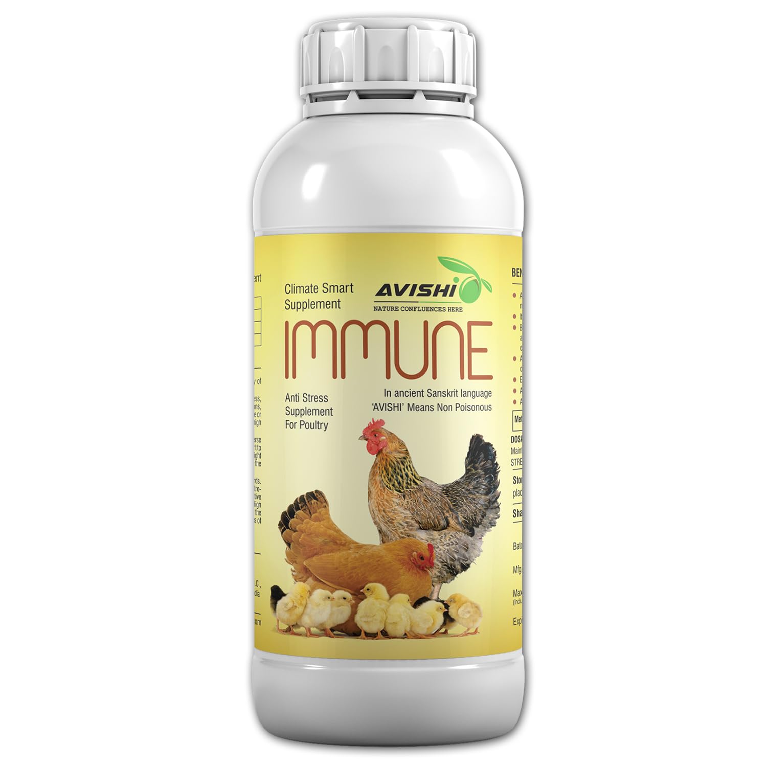 Avishi Immune for Poultry (250 ml) Immunity Booster Anti Stress Bio ...