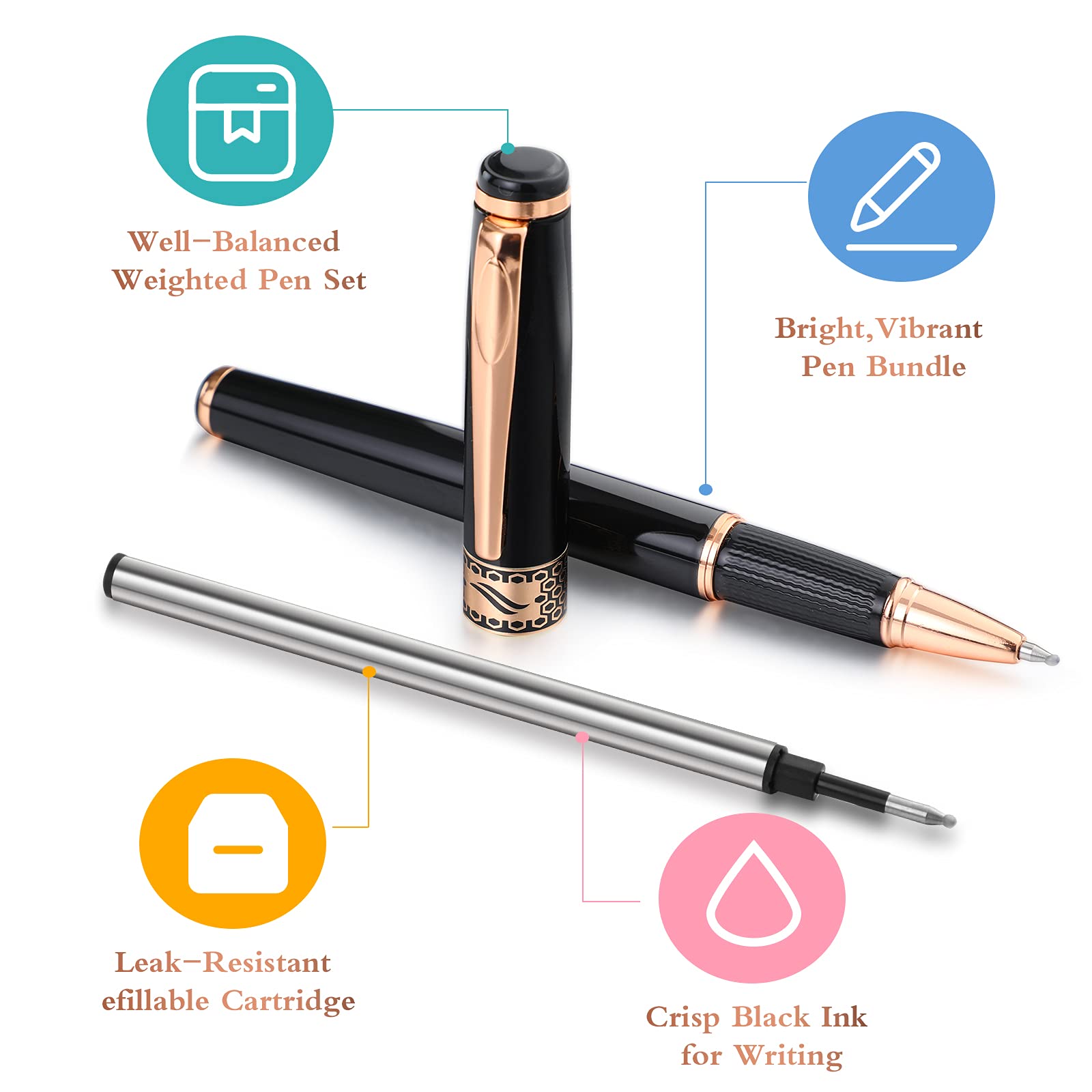 Snapklik.com : Tenare Weighted Pens For Hand Tremors Black Ink Heavy ...
