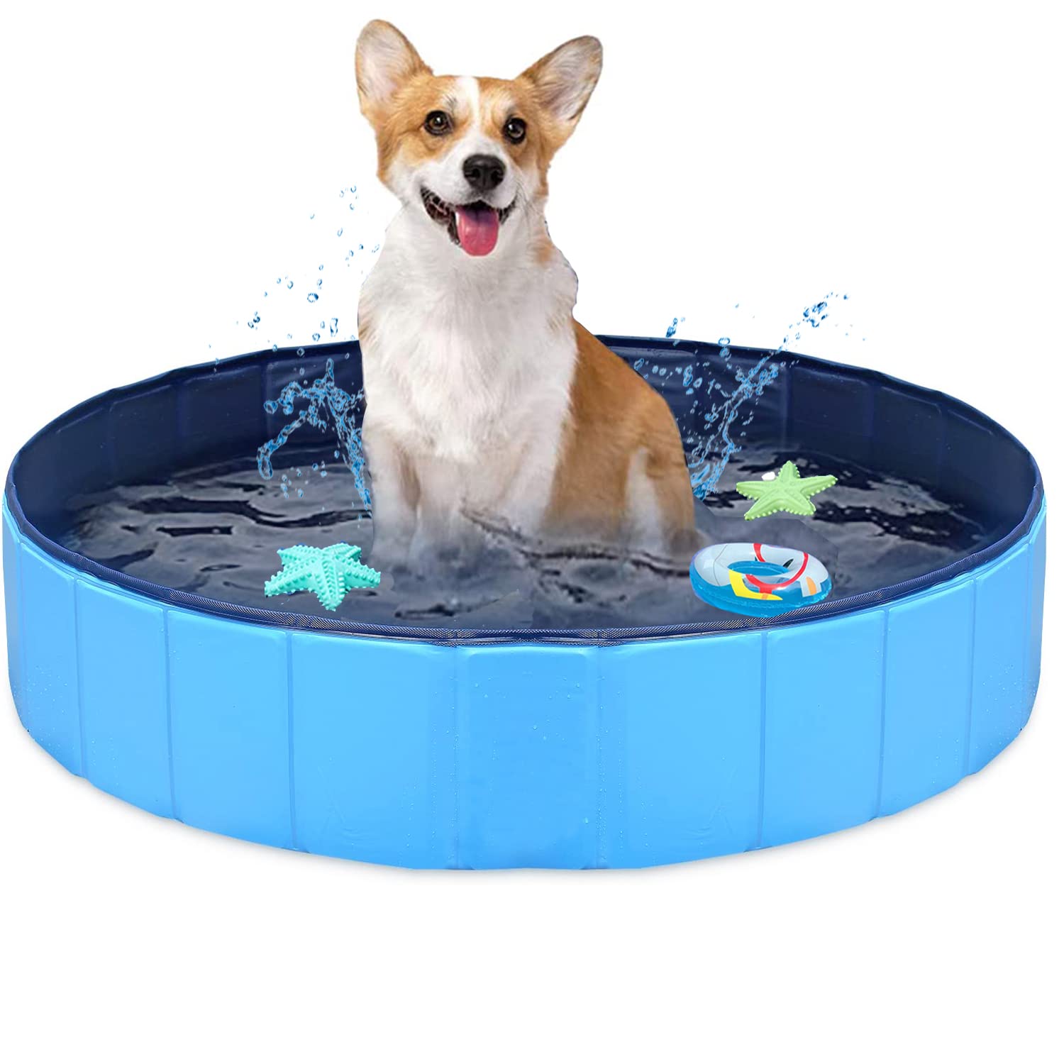 Snapklik.com : Lxiyu Upgraded Foldable Dog Pet Swimming Pool Plastic ...