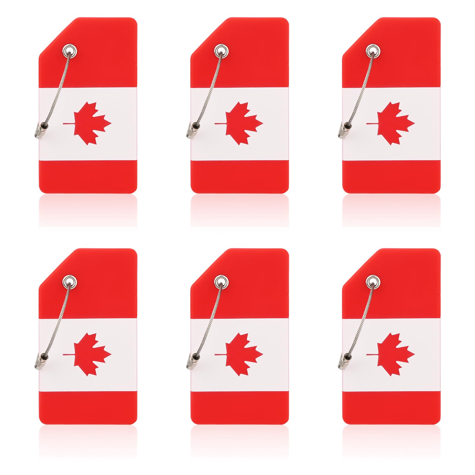 6pcs Canada Luggage Tags for Suitcases, Silicone Suitcase Name Tag with ...