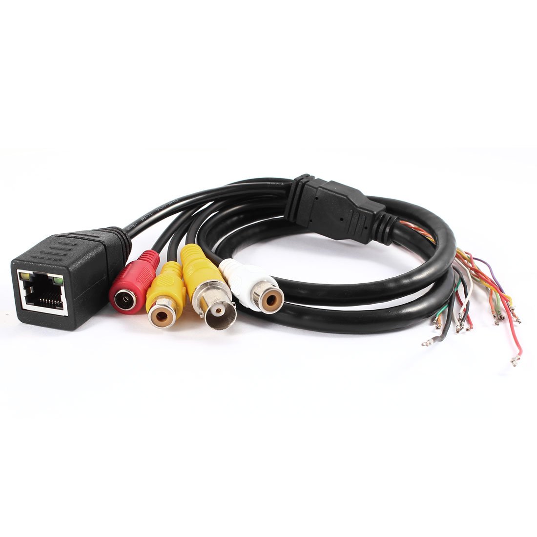 Amazon.com: Ruilogod 80cm CCTV IP Camera RJ45 2 RCA Female BNC DC Jack ...
