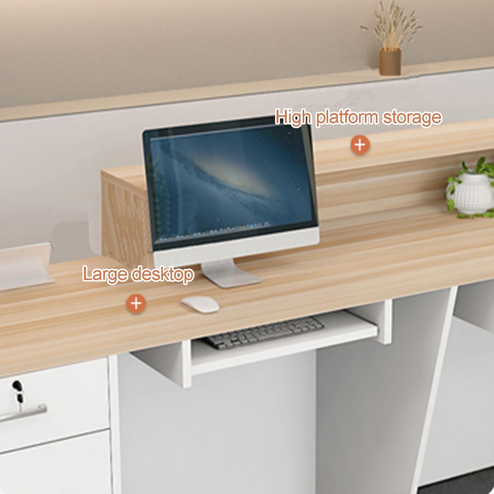 Check Out Counter YVYKFZD Reception Desk With Counter, Open Reception ...