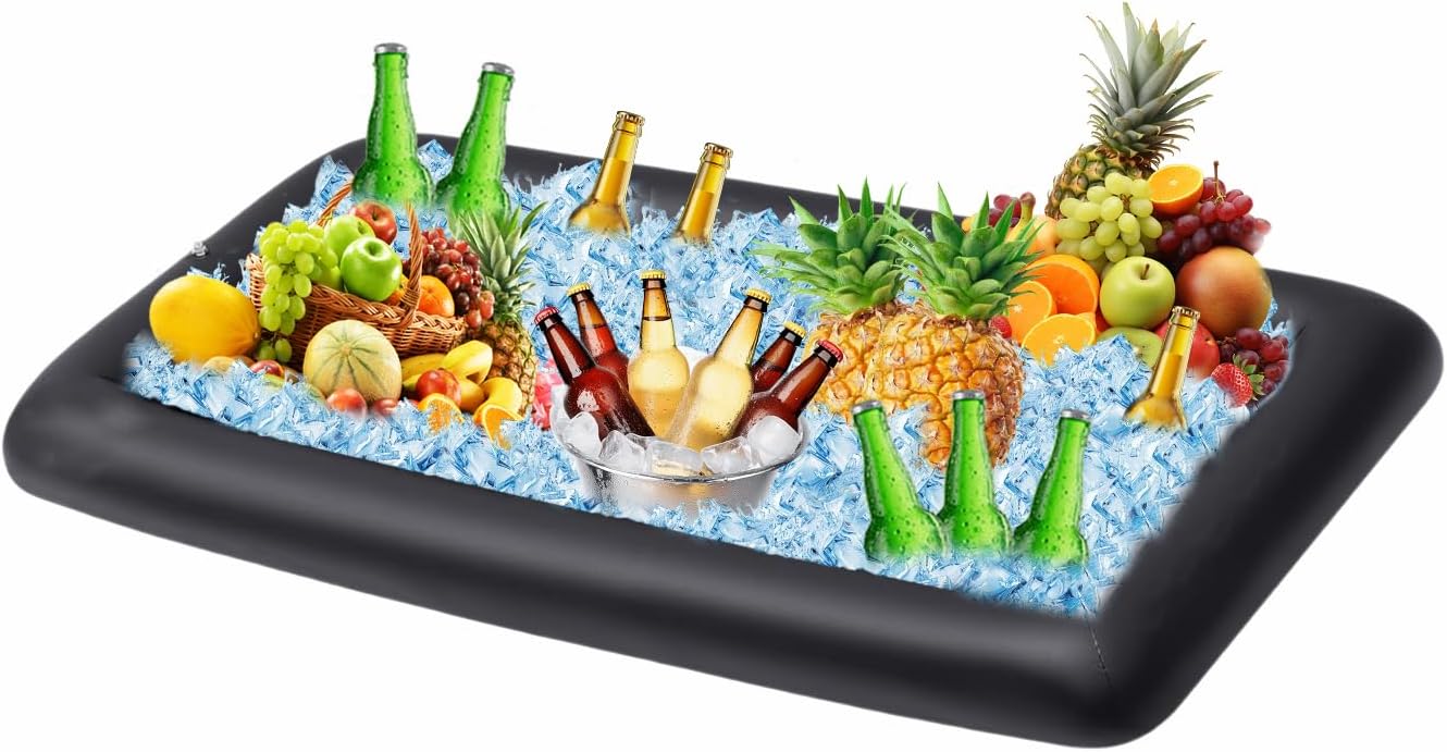 Amazon.com: 6 Pack Inflatable Ice Serving Bars, 22"x22" Buffet Salad ...