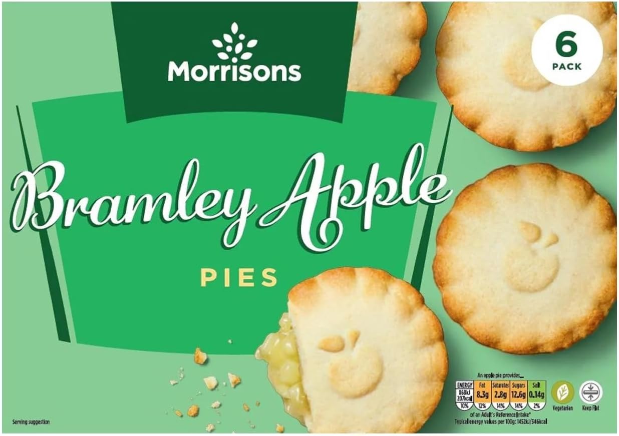 Morrisons 6 Bramley Apple Pies : Amazon.co.uk: Grocery