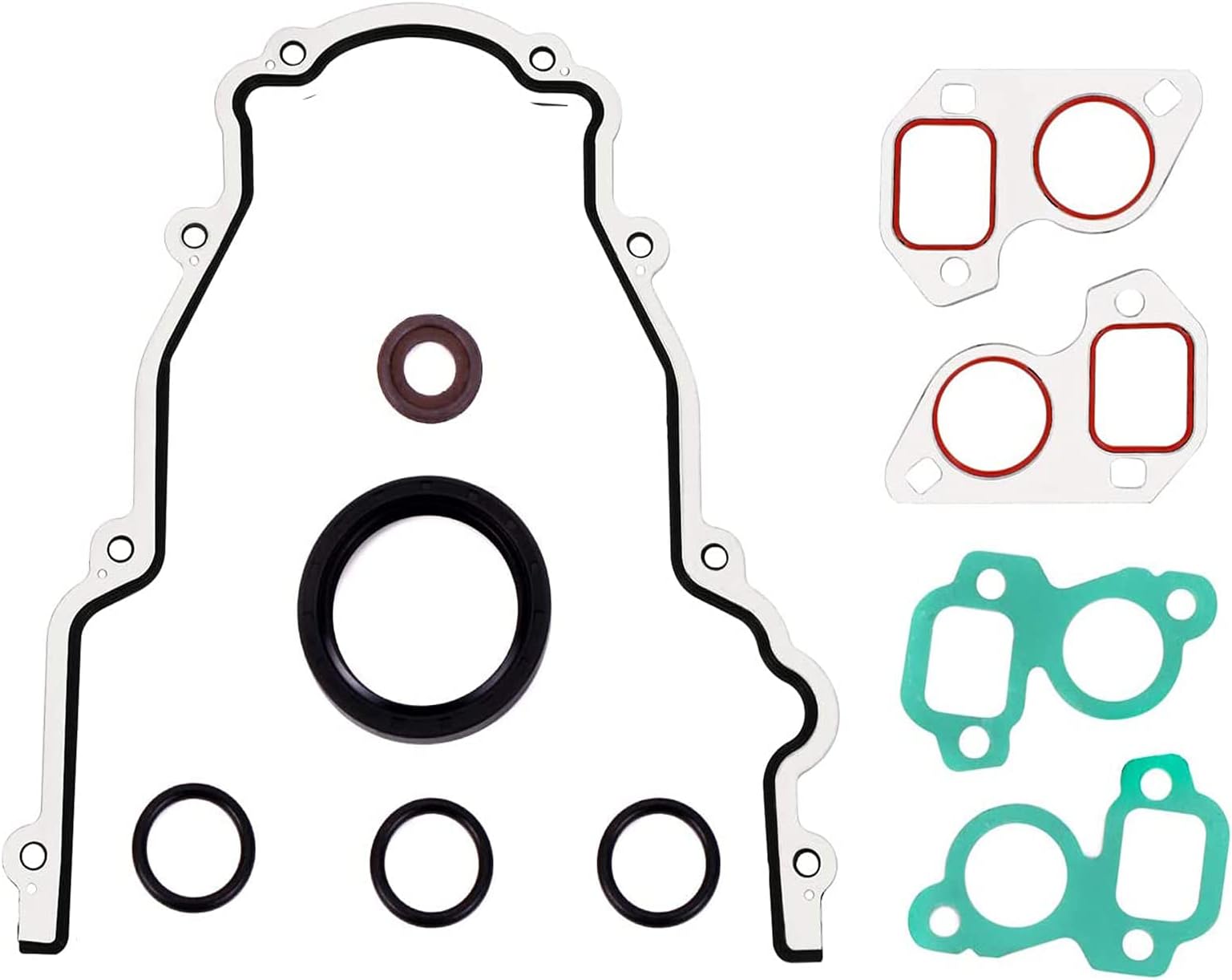 Amazon.com: LIMICAR Timing Cover Set Water Pump Gaskets Crankshaft Seal ...