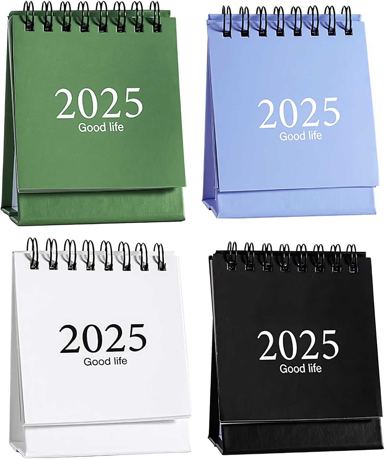 Rattmety 4 Pcs Mini Desk Calendar 2024-2025, Portable Small Desktop ...