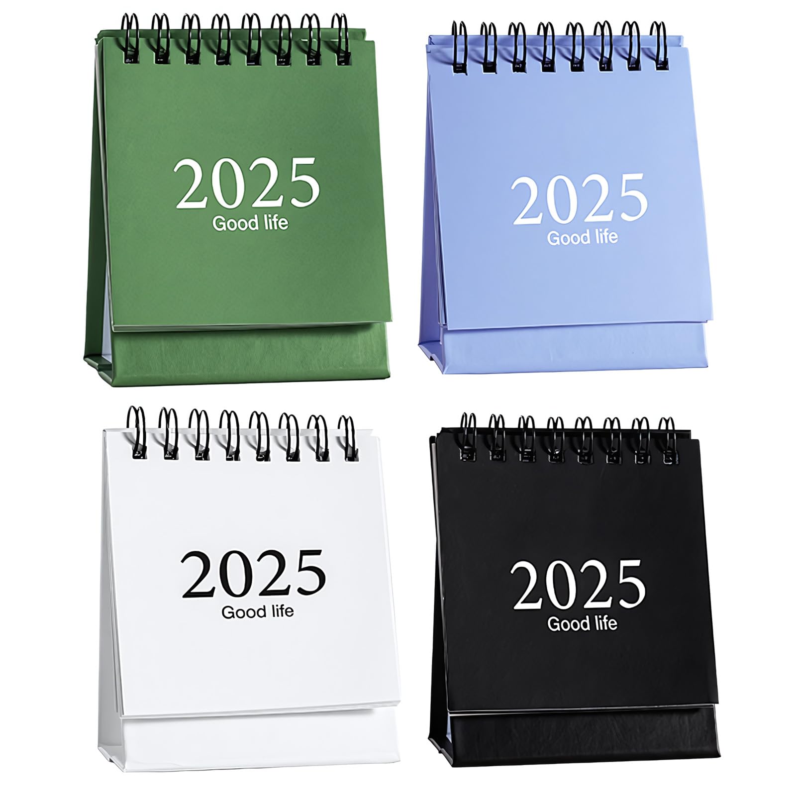 Rattmety 4 Pcs Mini Desk Calendar 2024-2025, Portable Small Desktop ...