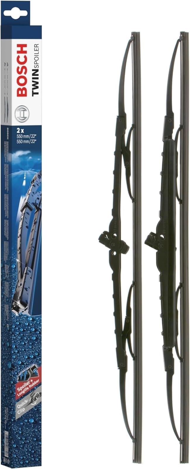 Bosch Wiper Blade Twin Spoiler 532S, Length: 530mm/500mm – set of front ...