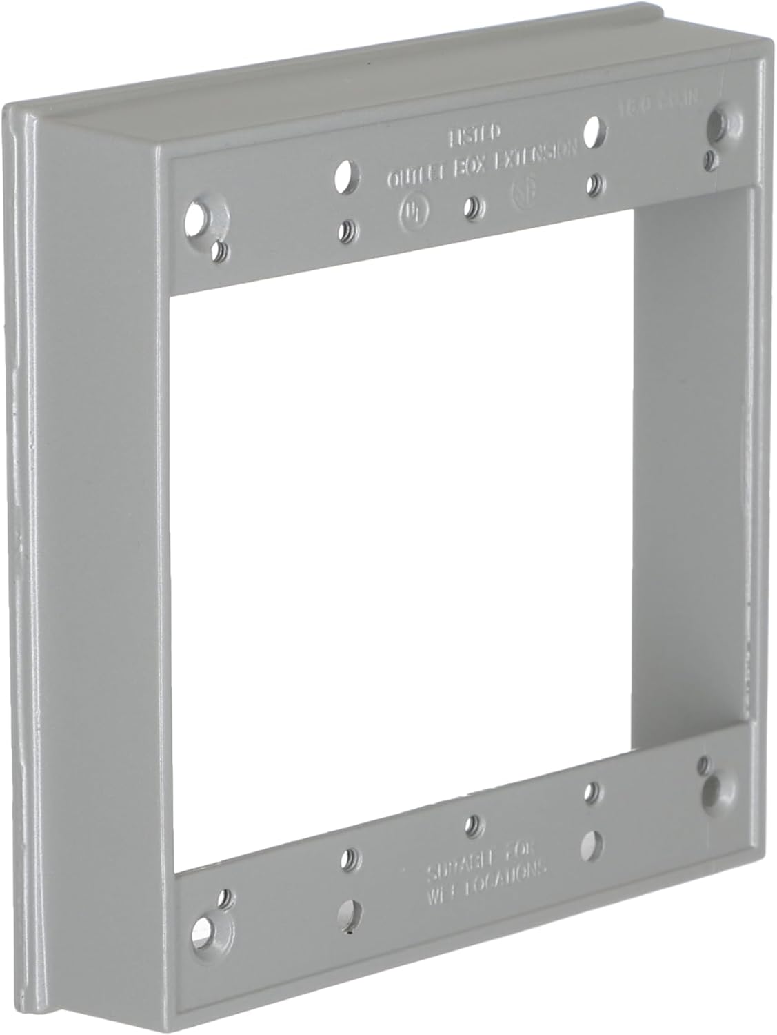 BELL 5407-0 2-Gang Weatherproof Extension Ring, 1-1/32 in. Deep, Gray ...