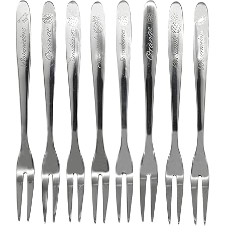 Amazon.com: 8Pcs 4.9 Inch Flower Stainless Steel Friut Forks Small ...