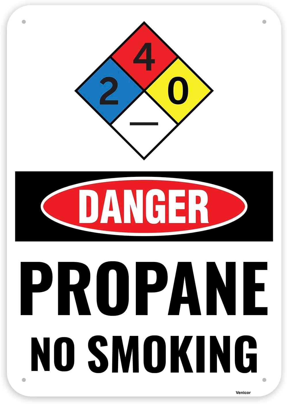 Amazon.com: Sigo Signs Propane No Smoking Sign, OSHA Danger Sign, 10x7 ...