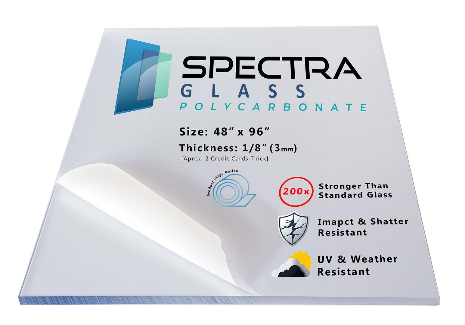 Snapklik.com : Spectra Glass Clear Polycarbonate Rolled Plastic Sheet ...
