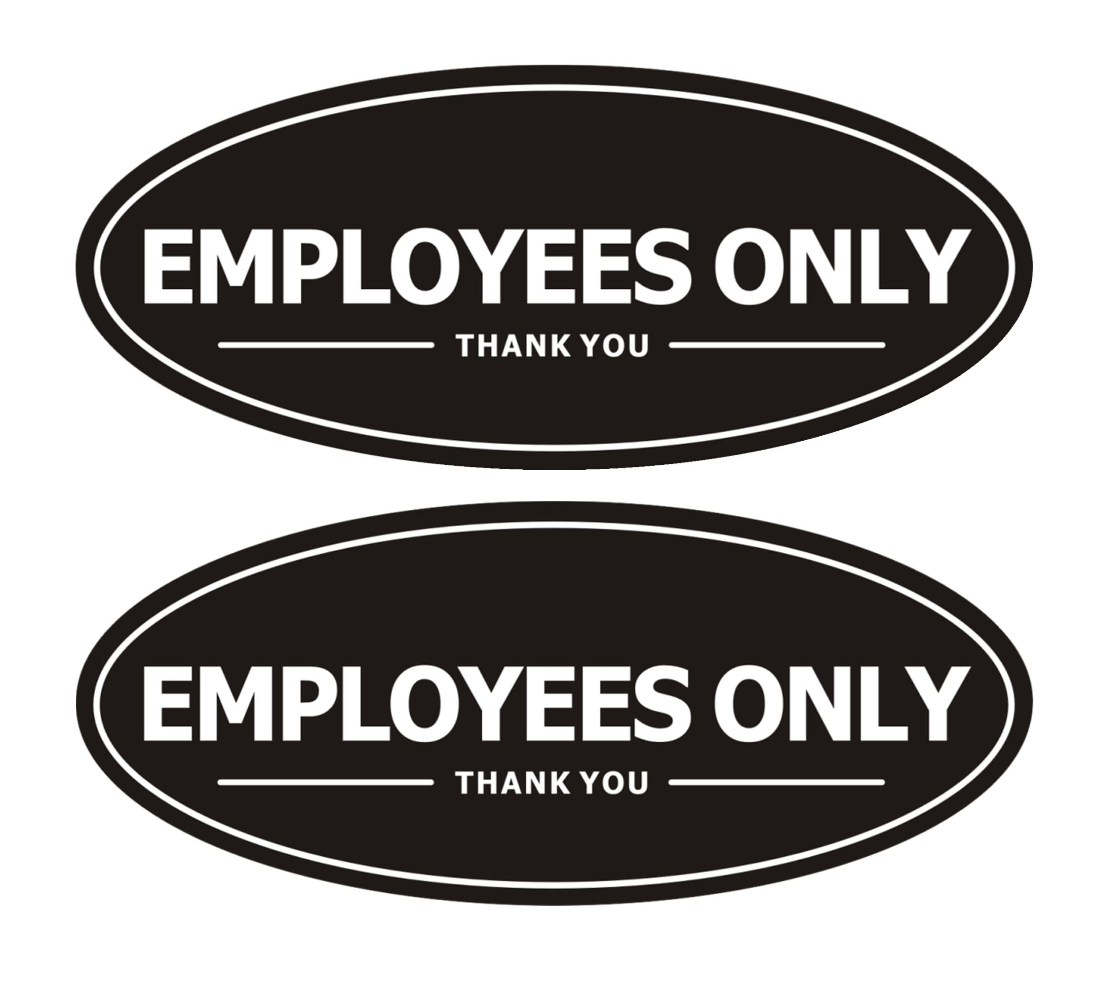 Amazon.com : Employees Only Sign, (2 Pack) Self-adhesive Employee Only ...