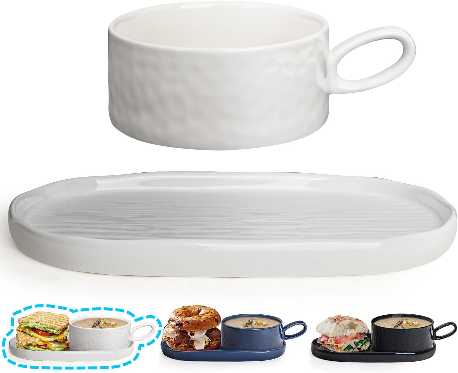 Amazon.com | Potted Pans Soup and Sandwich Plate Combo Set of 1 in Mint ...