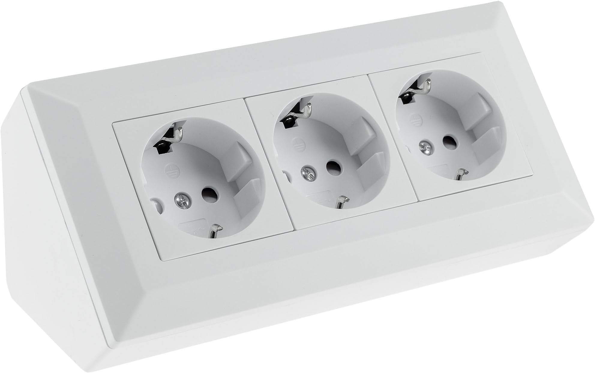 ChiliTec Steckdosenblock Ecksteckdose 3-Fach Mehrfachsteckdose 230V für ...