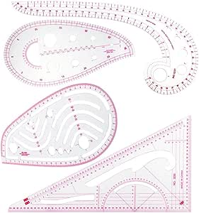 Amazon.com: BUDDE Sew French Curve Metric Ruler - 4 Style Fashion Clear ...