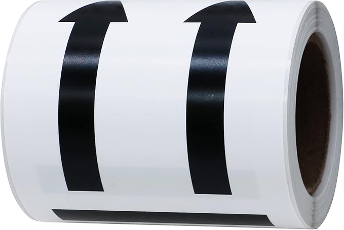 Amazon.com : Hybsk 3x5 inch Black This Side Up Stickers Double Arrows ...