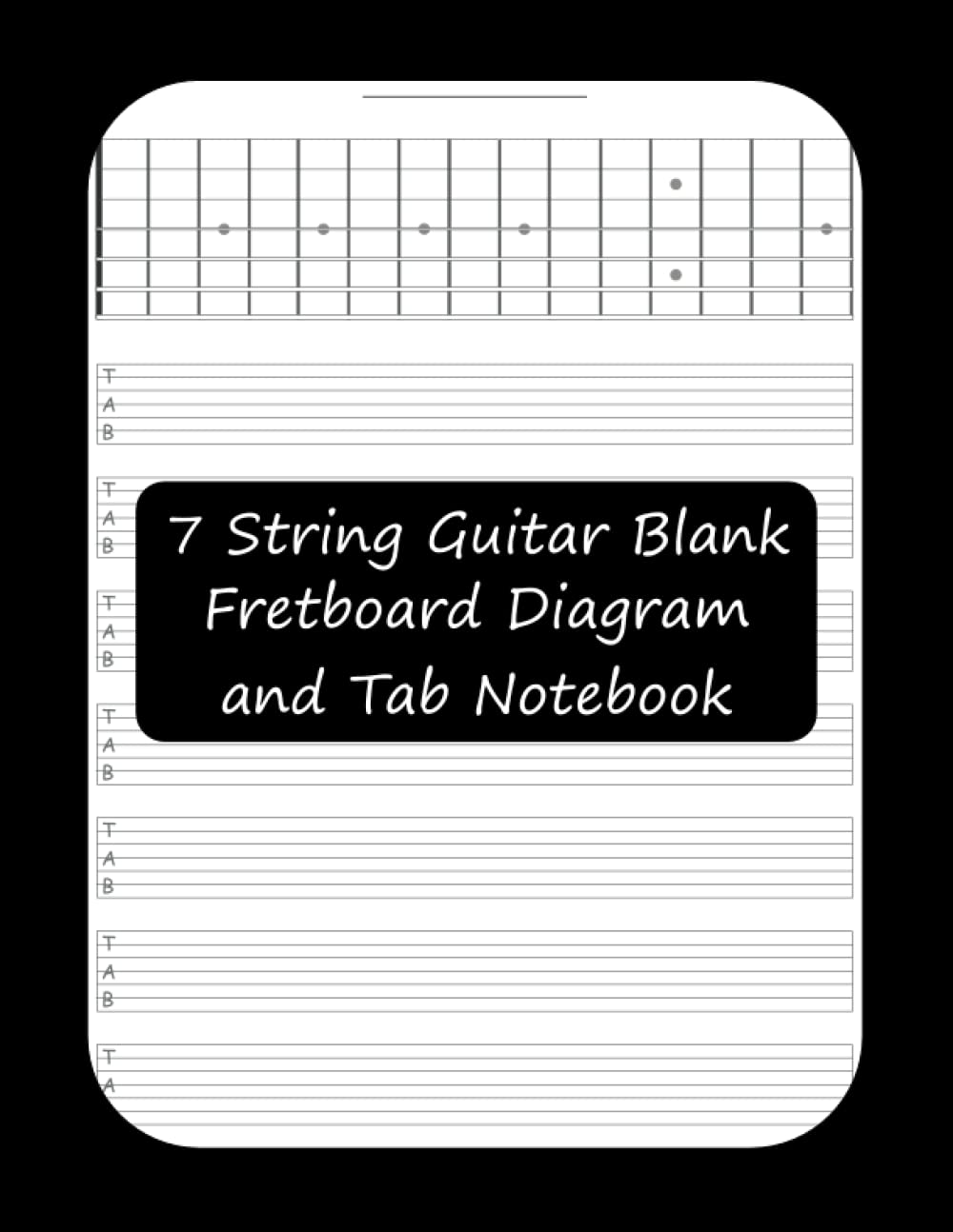 Buy 7 String Guitar Blank Fretboard Diagram and Tab Online at ...