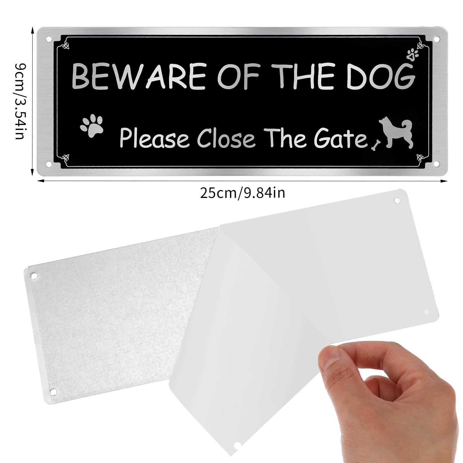 2 Pcs Beware of the Dog Sign Warning Signs Beware of Dog Signs for ...