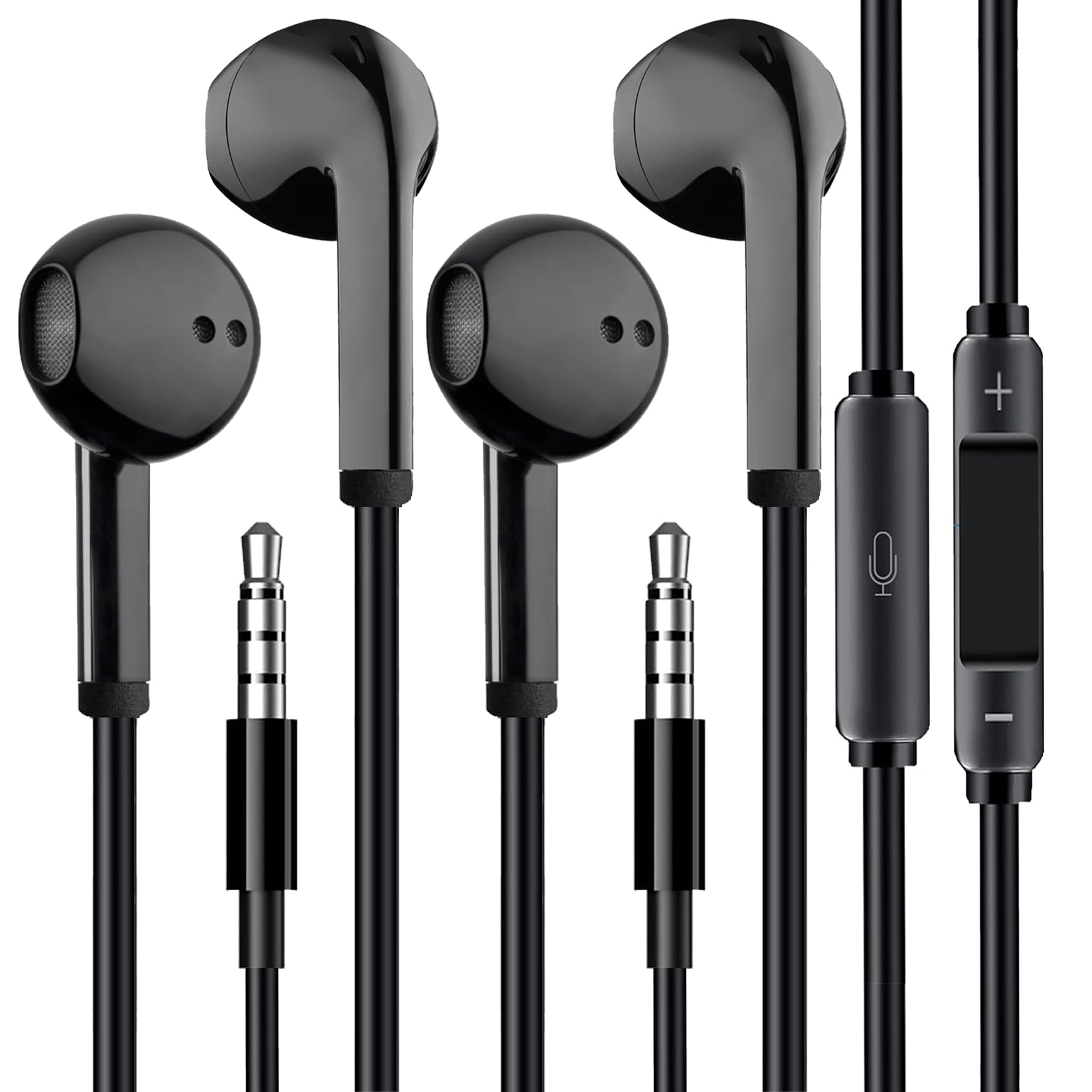 Amazon.com: In-Ear Wired Earbuds with Mic, 3.5mm Noise Cancelling Ear ...