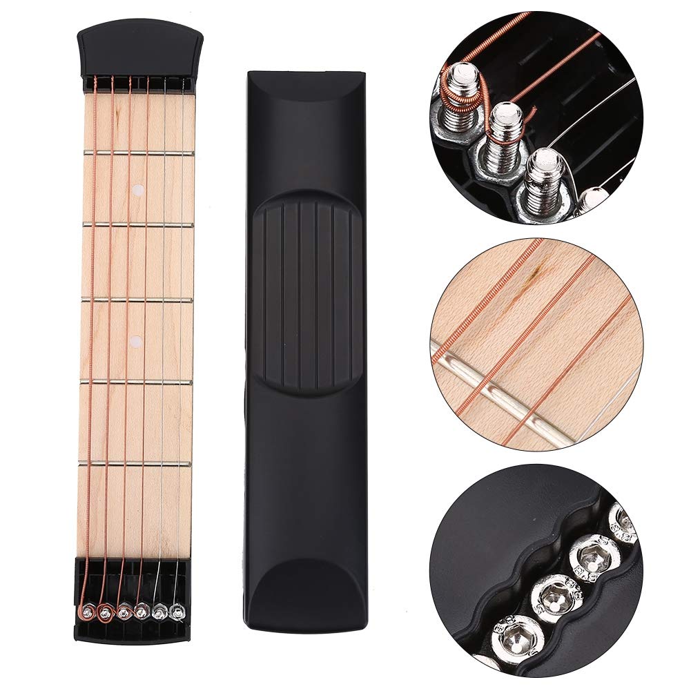 Snapklik.com : Pocket Guitar Practice Neck, Portable 6 Fret Pocket ...