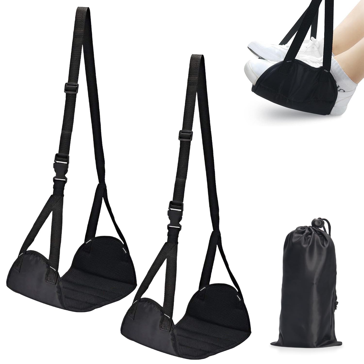 DOTOTO 2PCS Airplane Footrest with Memory Foam Portable Travel Plane ...