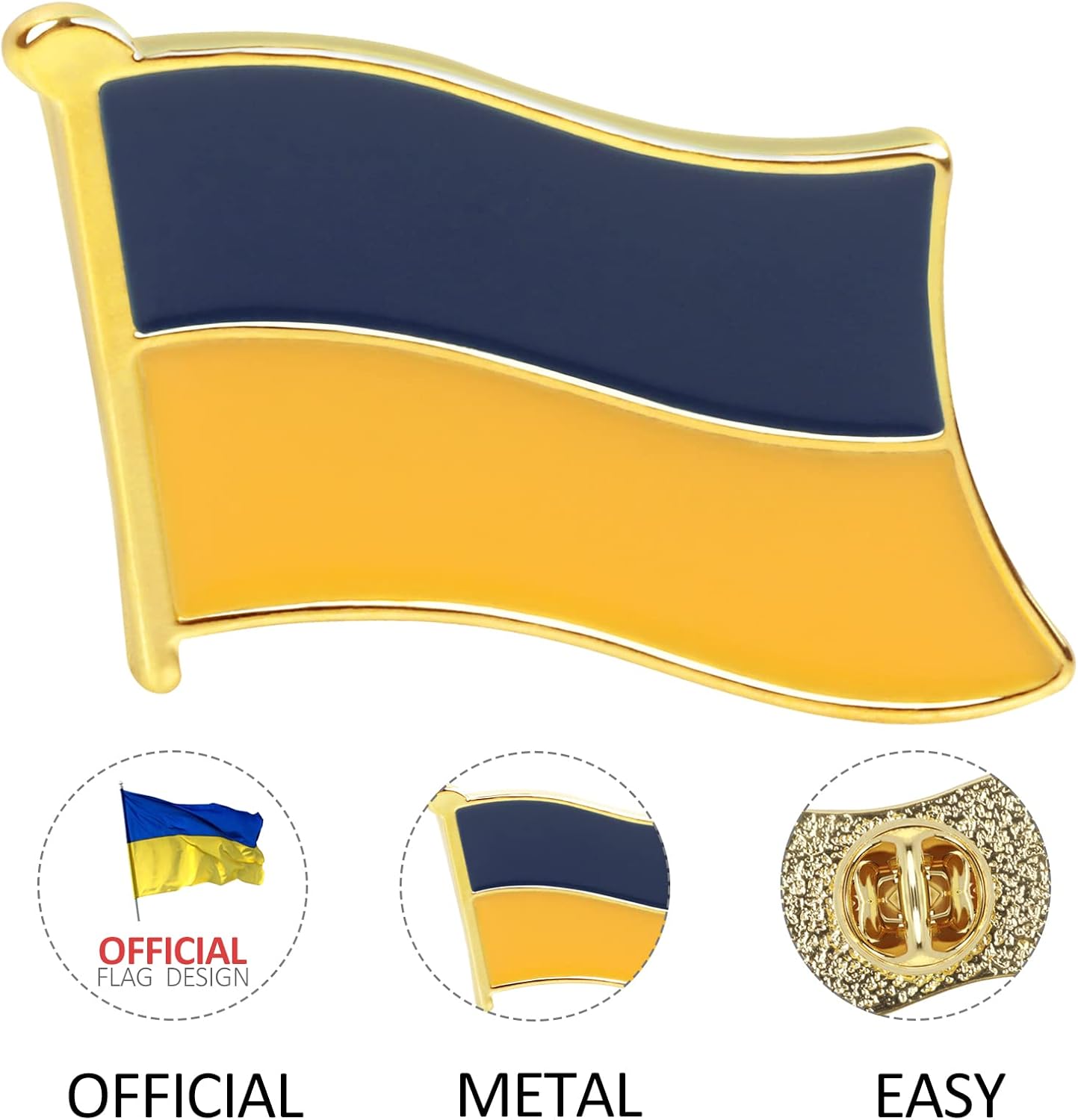 Buy Ukraine Pin, Waving Ukrainian Flag Lapel Pin, Ukrainian Pin with ...